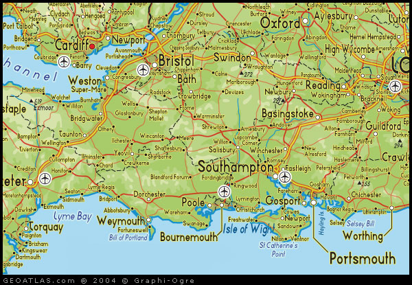 Map Of Southern England Illustrated Map Of Southern England For GWR Map Of Southern England Illustrated Map Of Southern England For GWR